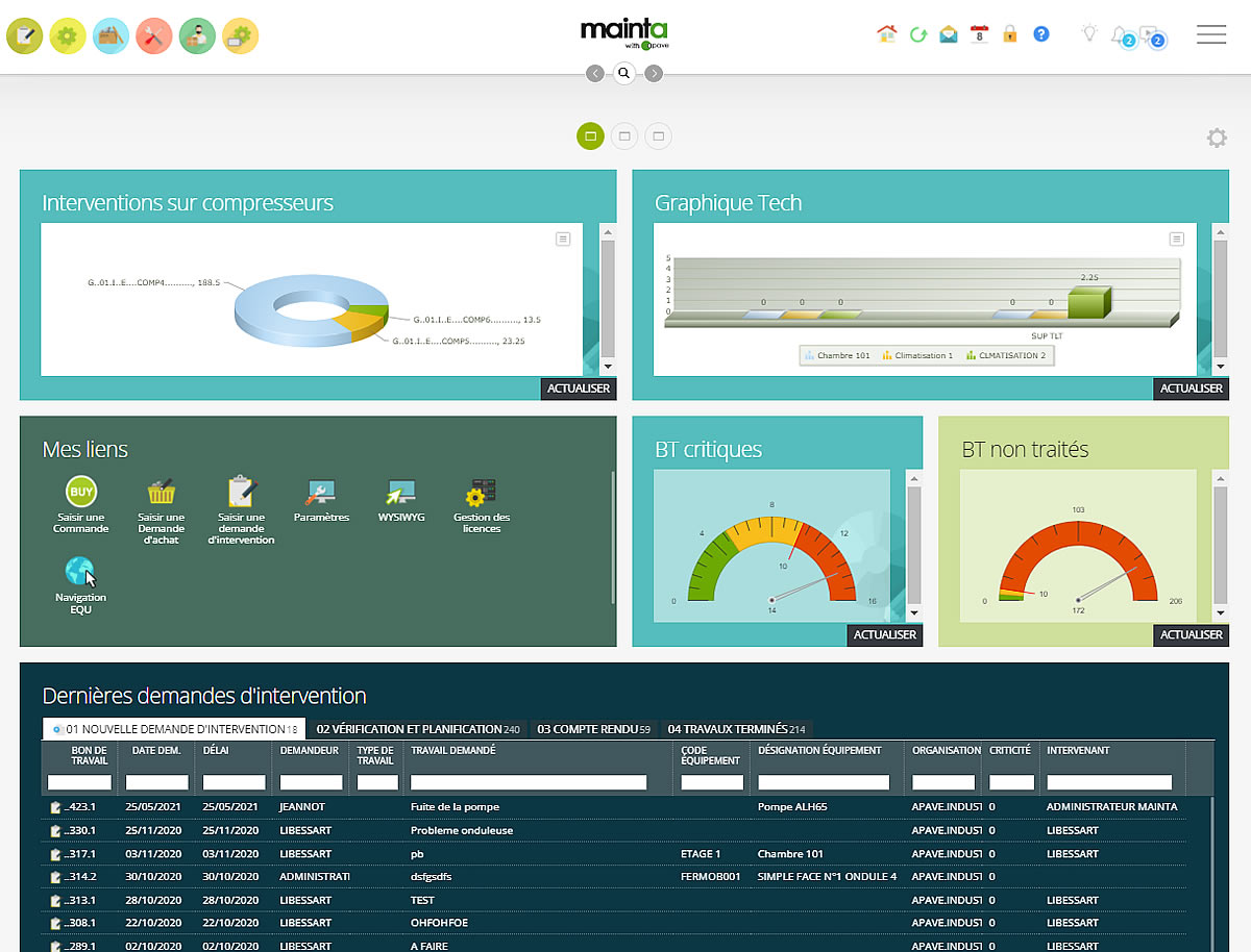 Mainta accessible en environnement full-web